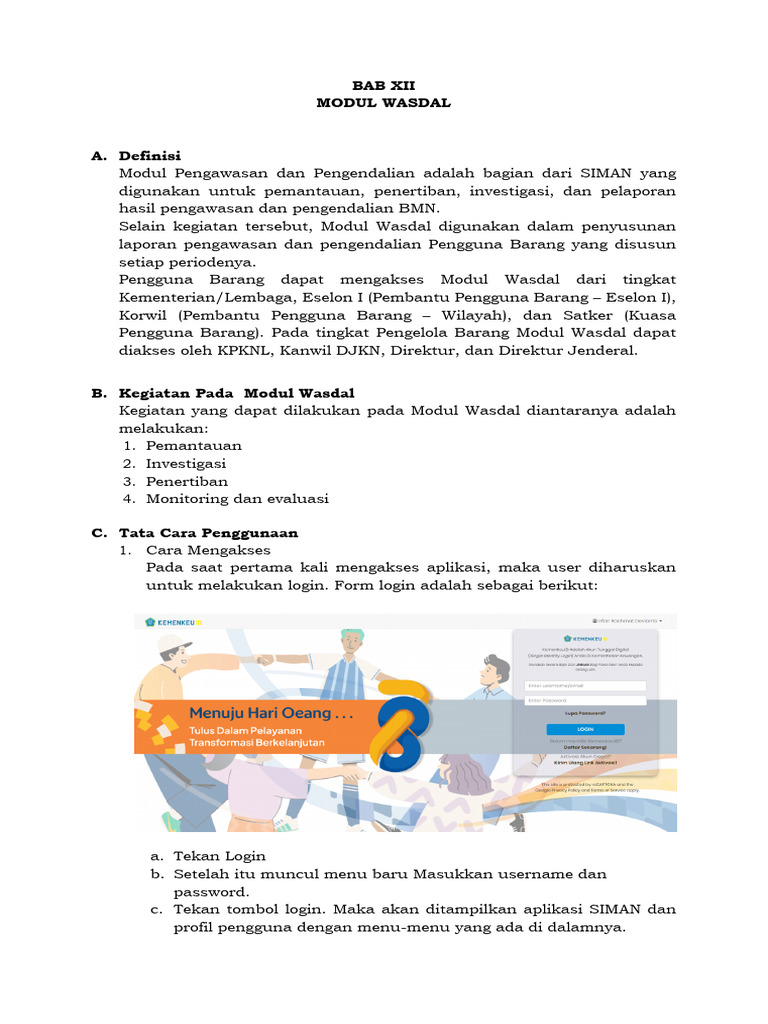 Panduan Modul Wasdal SIMAN BMN | PDF