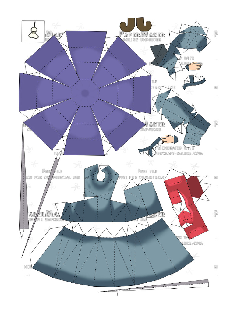 Lain Iwakura - Chris Angel Magaña - Papercraft-maker.com | PDF