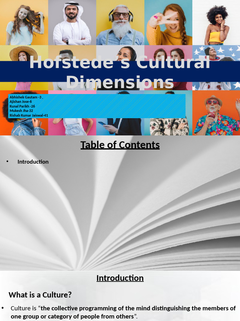 Hofstedes-cultural-dimensions Draft | PDF | Social Psychology | Psychology