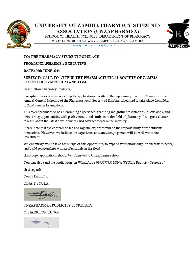 PSZ Symposium & Agm Application | PDF