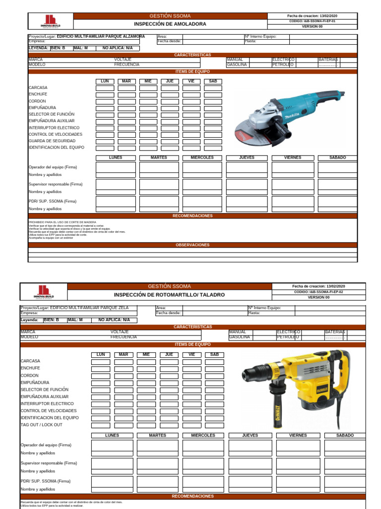 Inspeccion de Equipos de Poder | PDF | Bienes manufacturados