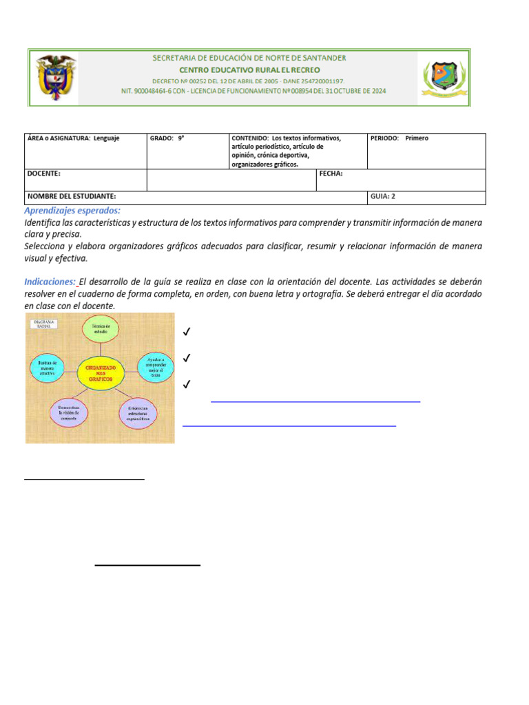 Textos Informativos y Organizadores Gráficos | PDF | Nutrientes | Cognición