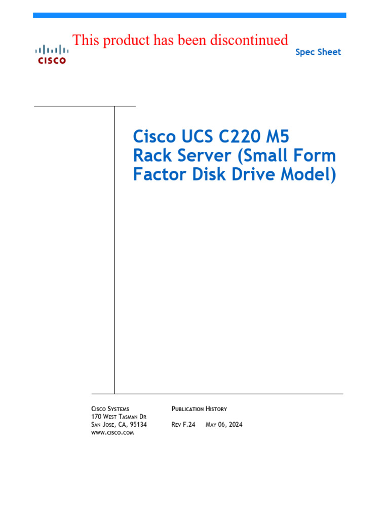 c220m5 SFF Specsheet | PDF | Solid State Drive | Hard Disk Drive