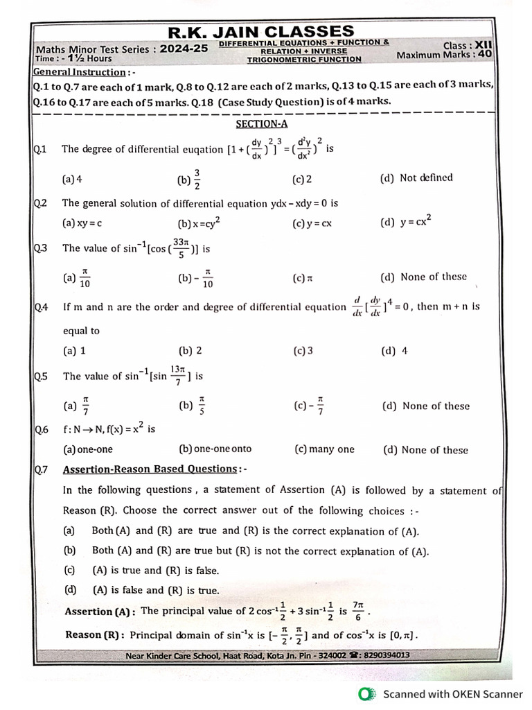 XII TP & Sol. Diff - Eq. + .... 05.01.2025 | PDF