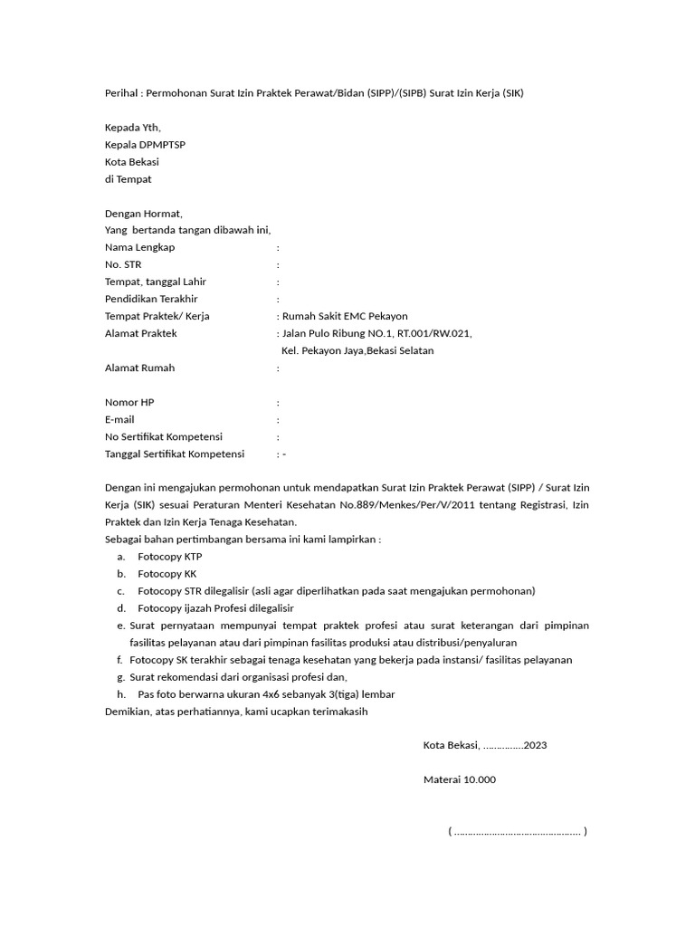 Surat Permohonan | PDF