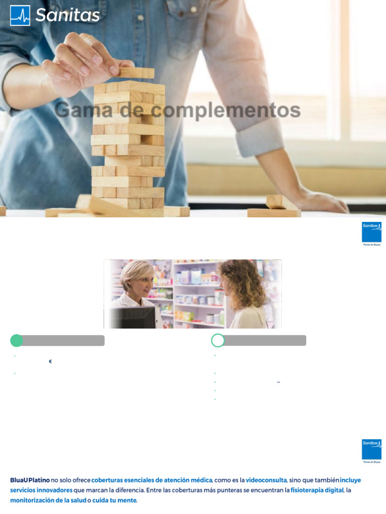 Catalogo de Complementos 2024 - Sanitas | PDF | Póliza de seguros | Medicina