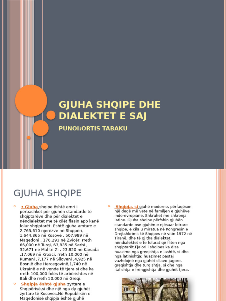 Gjuha Shqipe Dhe Dialektet e Saj | PDF