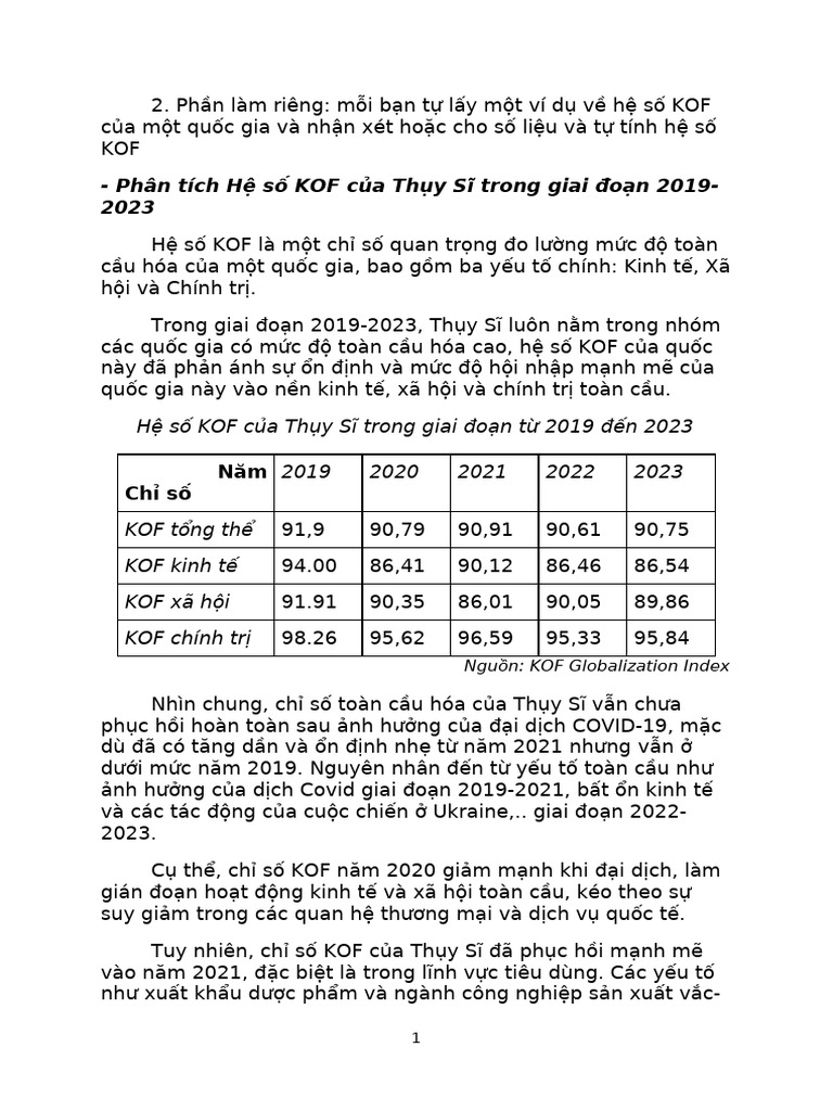 Bài Cá Nhân TCH | PDF