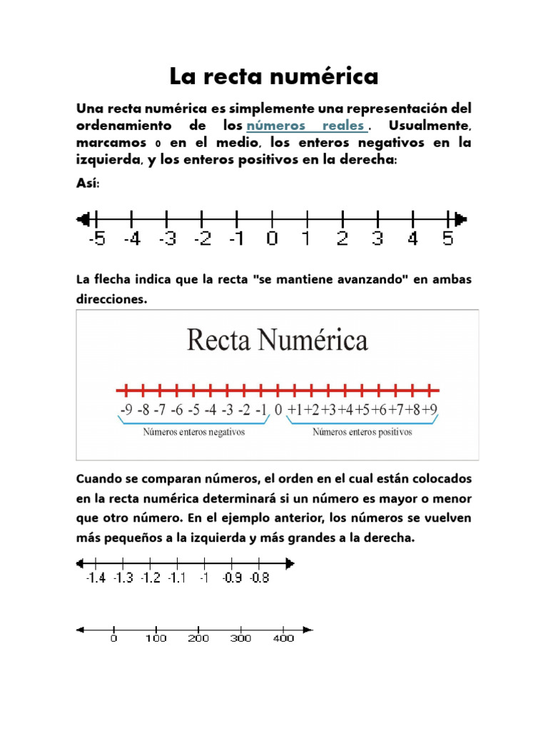Recta Numerica | PDF