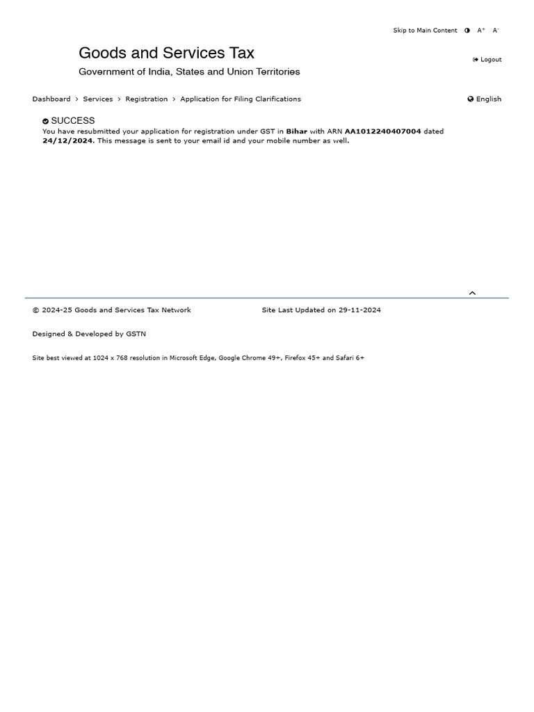 GST - Resubmission | PDF