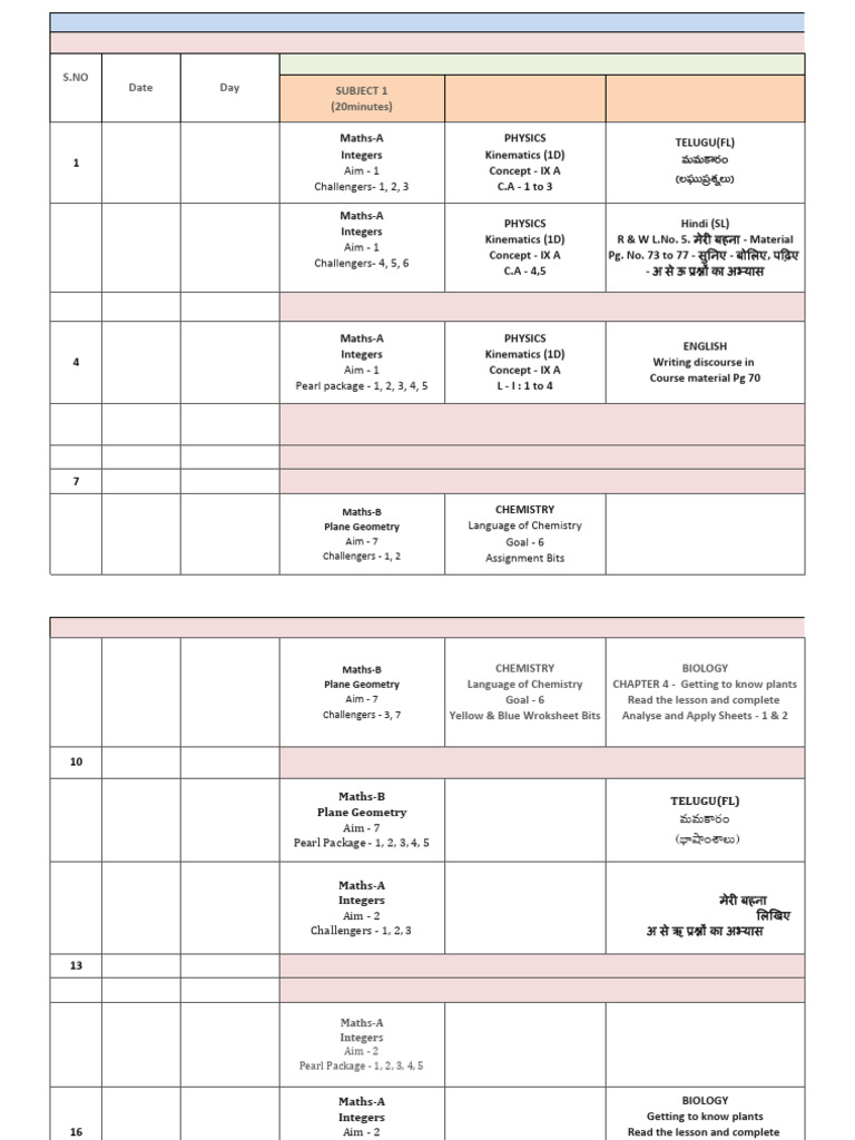 Exam Schedule-4 | PDF