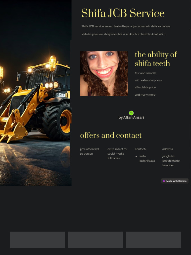 Shifa-JCB-Service | PDF
