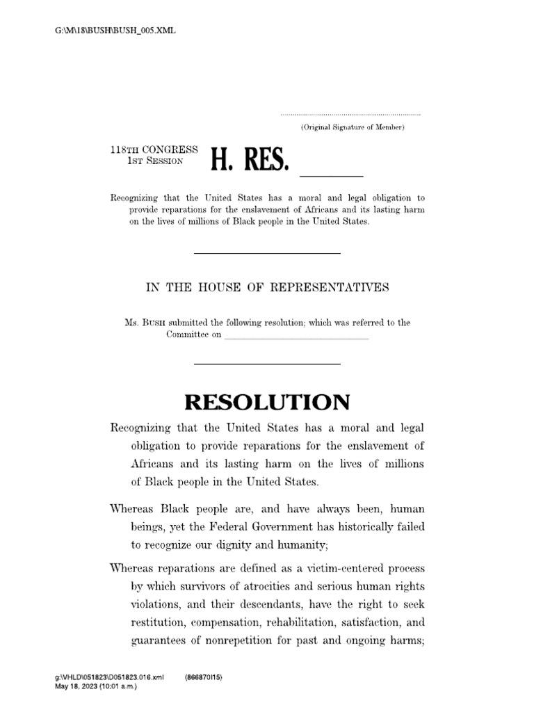 Bush - Reparations | PDF