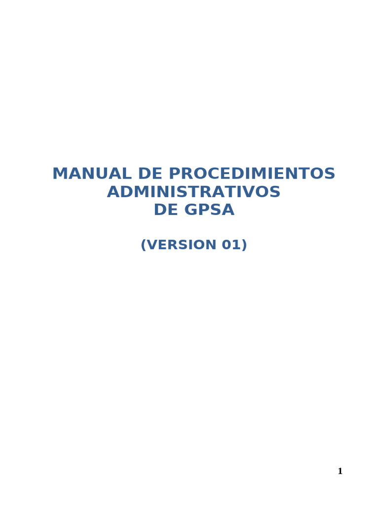 Resumen Procedimientos Gpsa | PDF | Estado financiero | Presupuesto