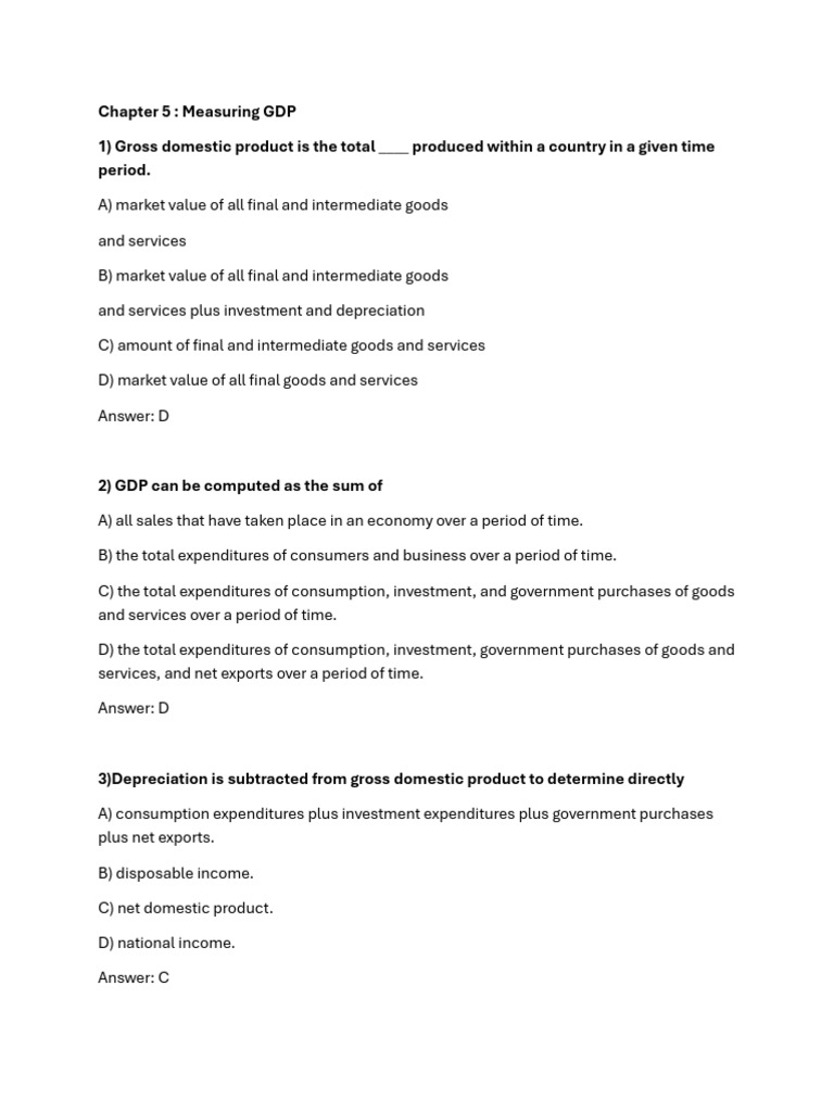 chapter 5 part 1 with answers | PDF
