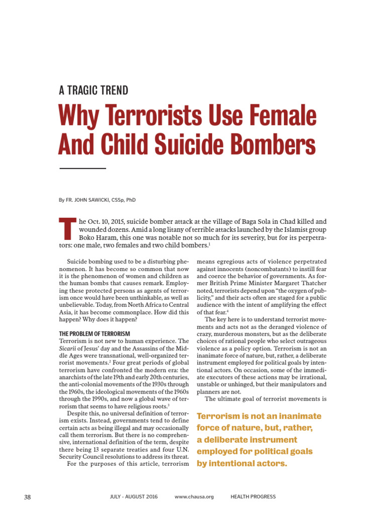 Female and Child Suicide Bombers Explained | PDF | Suicide Attack ...