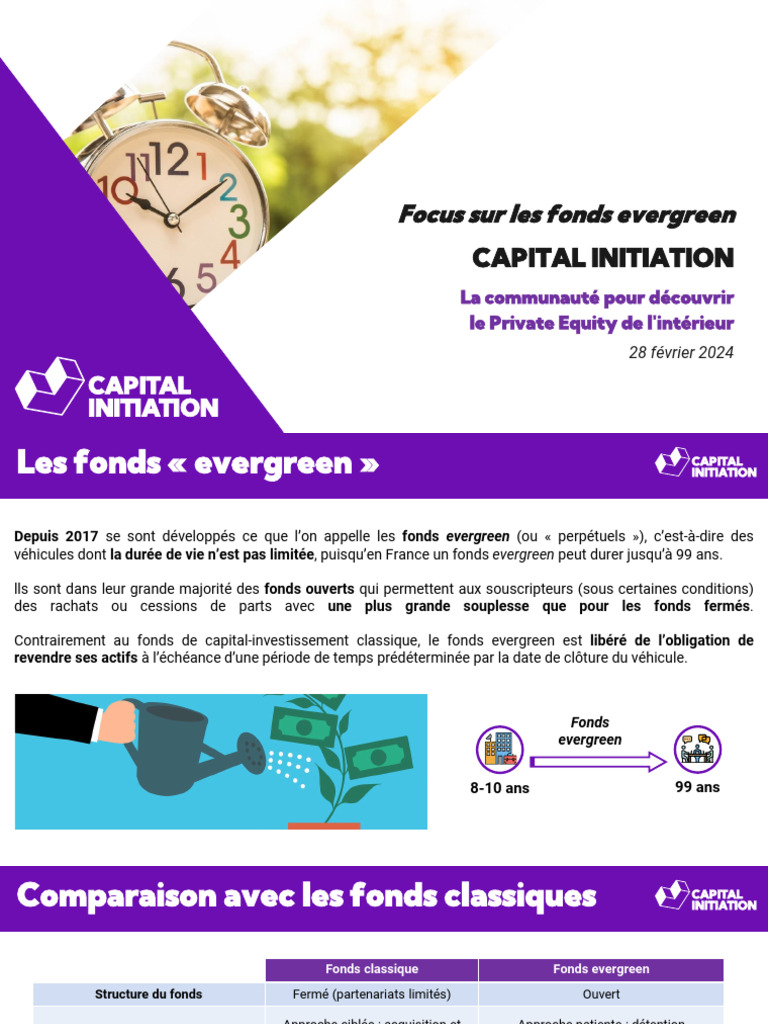 Fonds Evergreen : Investissement Durable | PDF | Capital-investissement ...