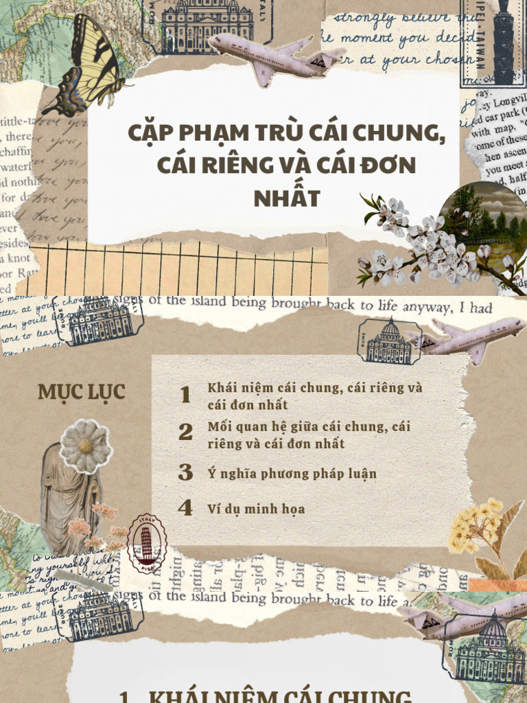 Cặp Phạm Trù Cái Chung, Cái Riêng Và Cái Đơn Nhất | PDF