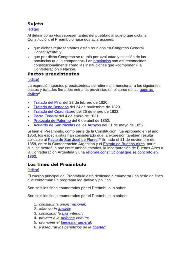 analisis del preambulo | PDF | Constitución | Ciencias Políticas
