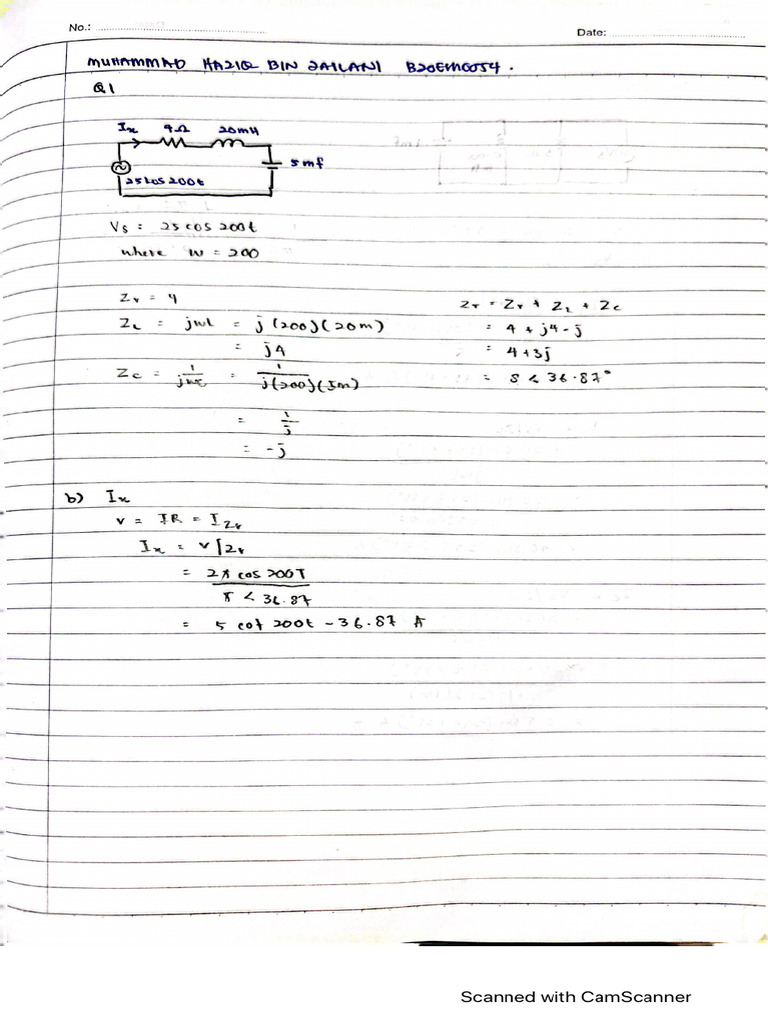 Assignment Ac Circuit Pdf 1360
