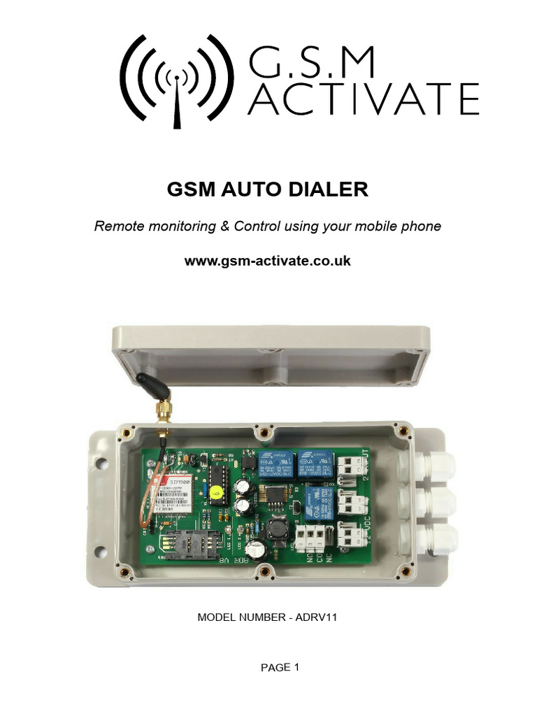 GSM-AUTO-DIALER | PDF | Amplifier | Telecommunications