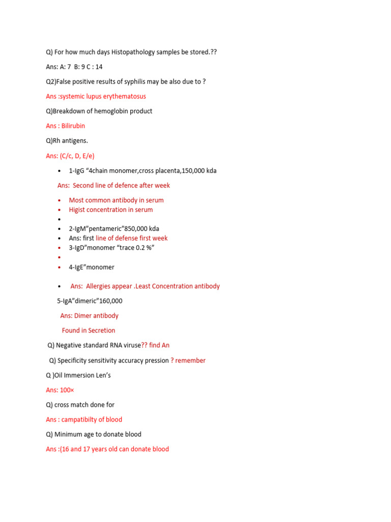 Essential Lab Tests and Procedures Guide | PDF | Blood Type | Red Blood ...