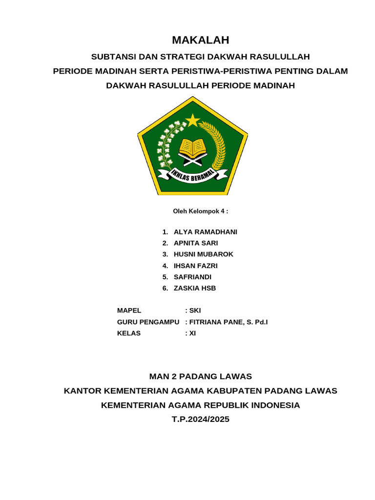 Strategi Dakwah Rasulullah di Madinah | PDF