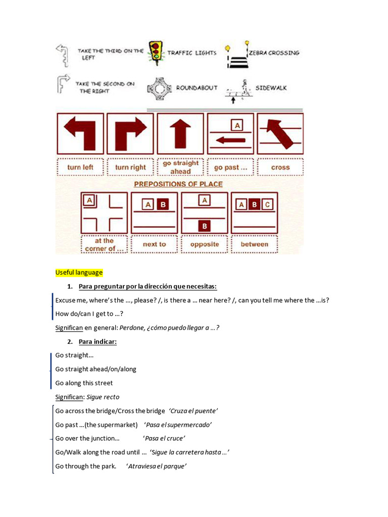 Giving directions | PDF