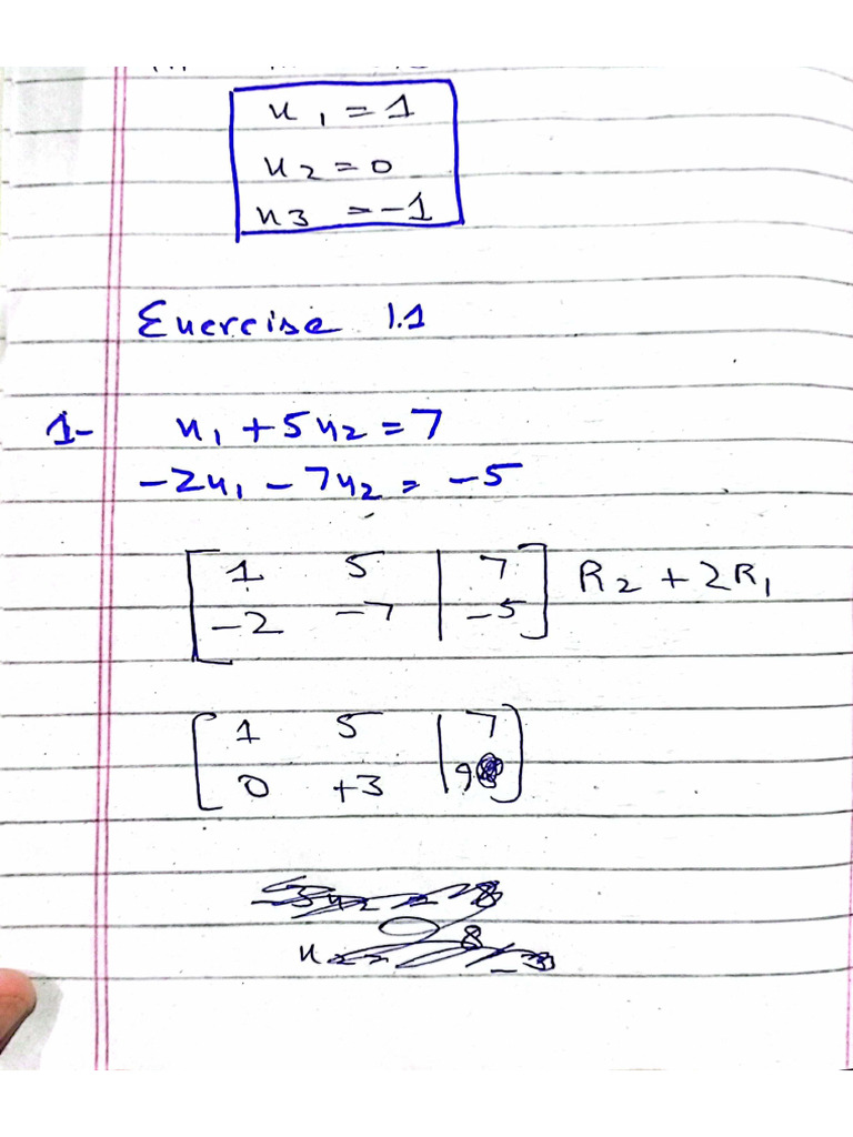 Exercise 1.1 Linear Algebra | PDF