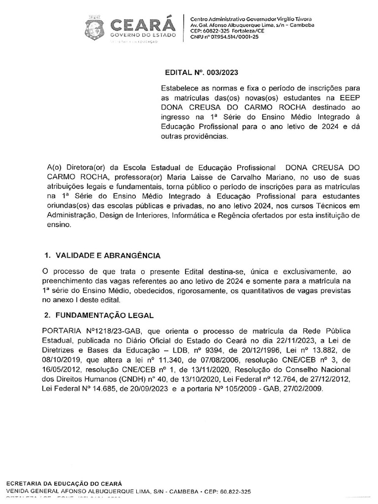 Creusa Do Carmo Novatos | PDF