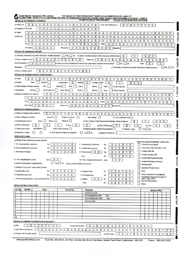 Member Claim Form (1) 2 | PDF