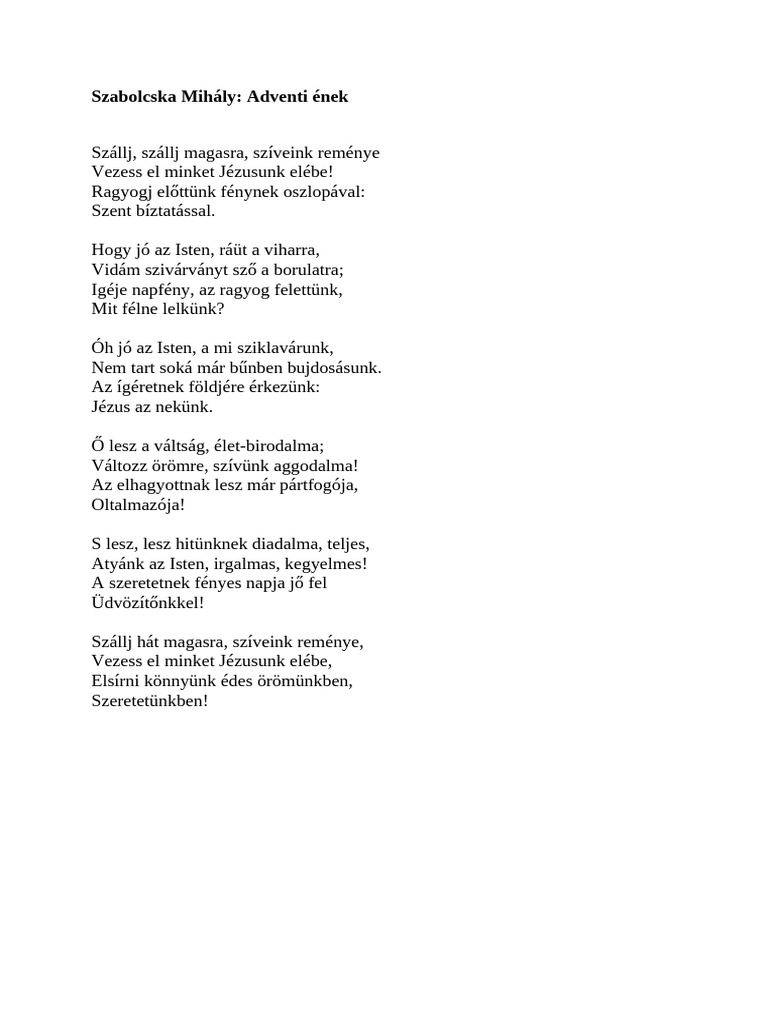 Adventi Versek | PDF