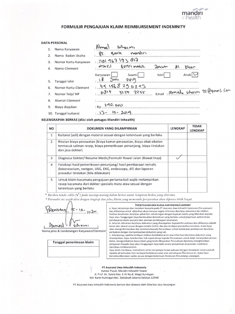 Form Pengajuan | PDF