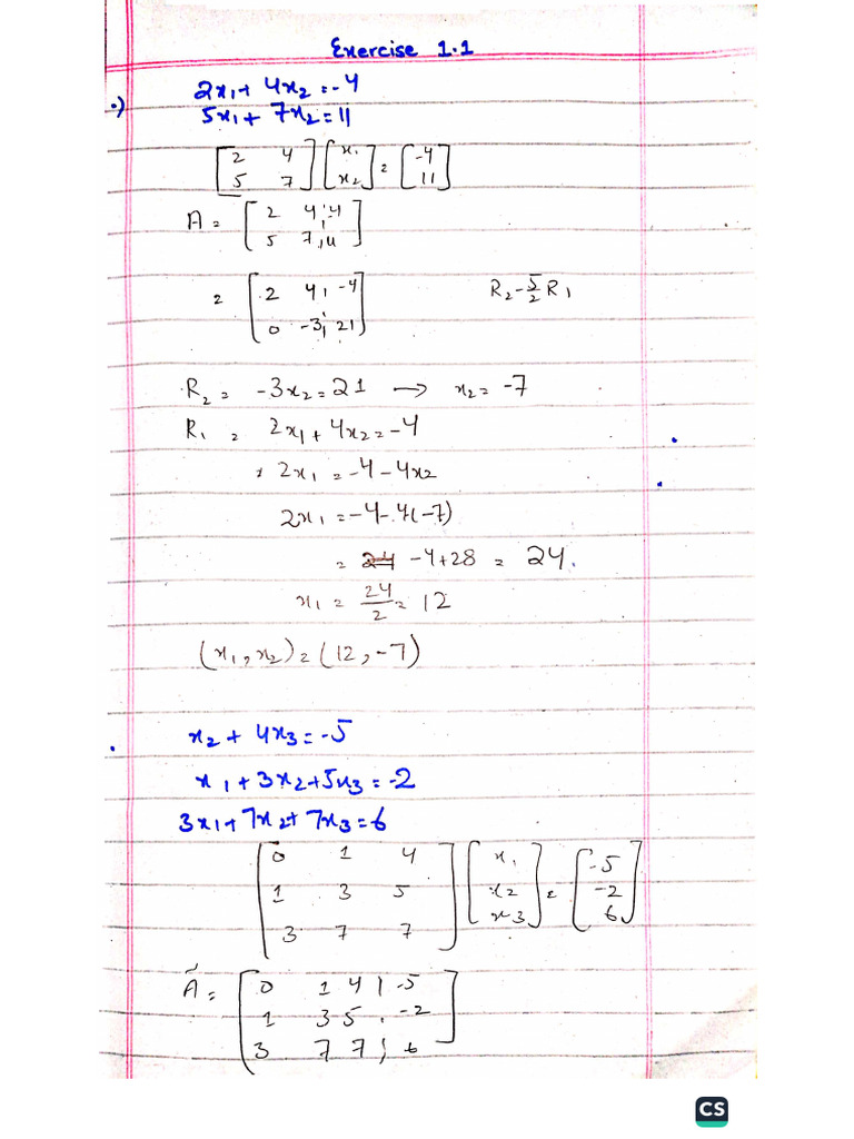 Linear Algebra Notes | PDF