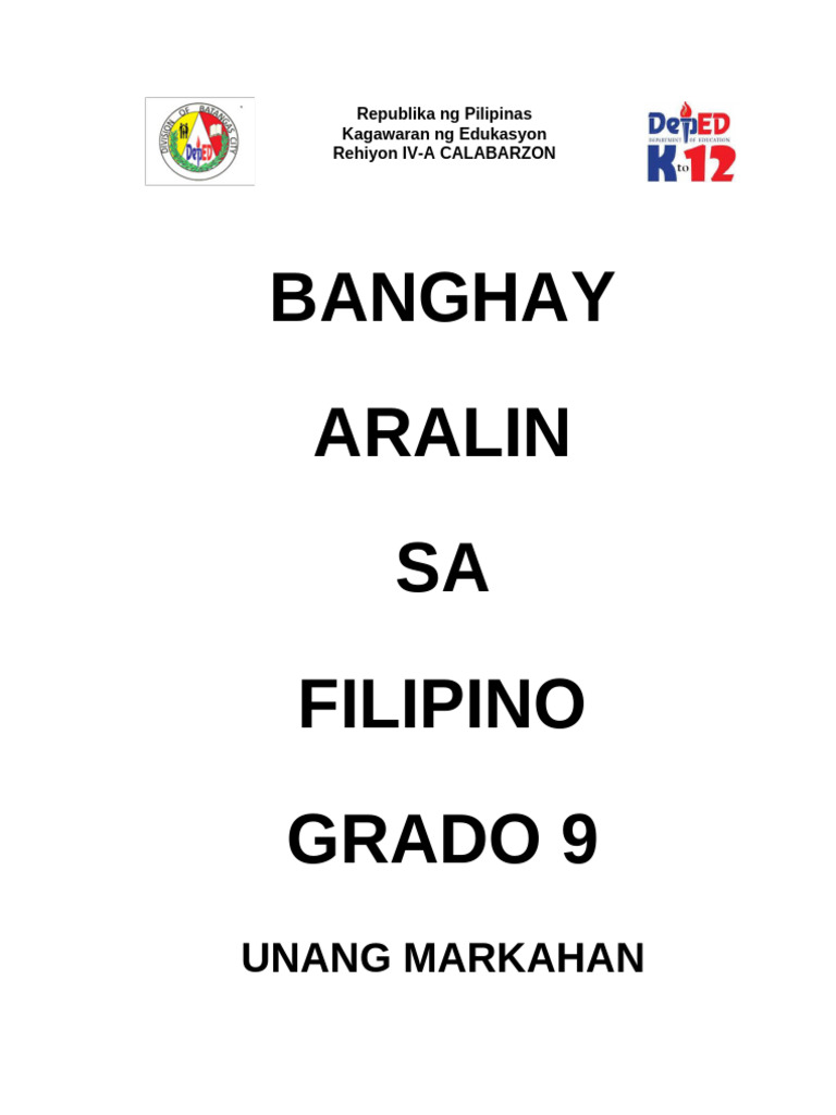Paunang Salita G9 | PDF