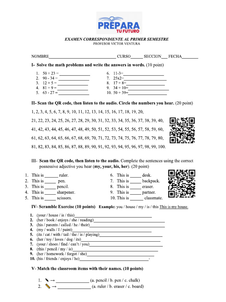 Examen Prepara | PDF