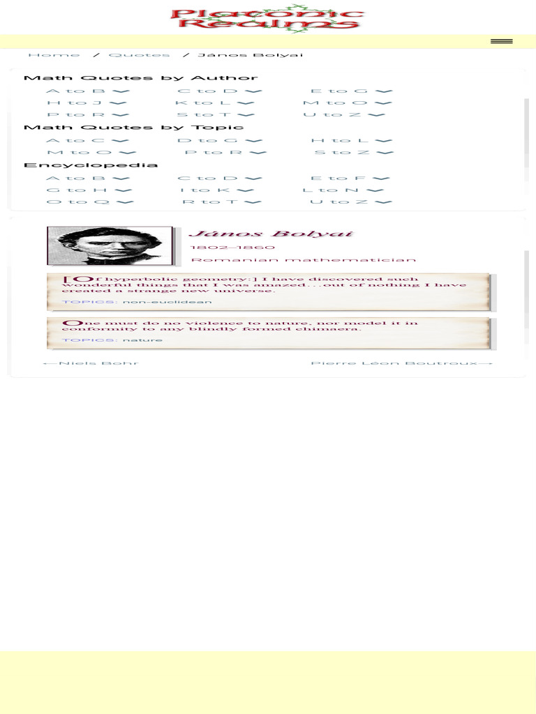 János Bolyai Platonic Realms | PDF