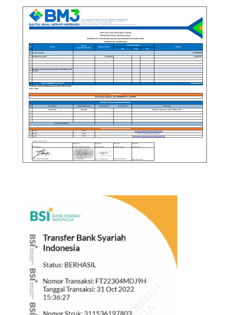 Pembuatan Sumur Bor Air Dalam Pondok Pesantren Bm3 | PDF