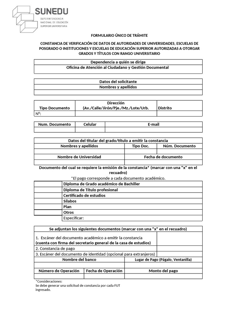 FORMULARIO-ÚNICO-DE-TRÁMITE-AUTORIDADES | PDF