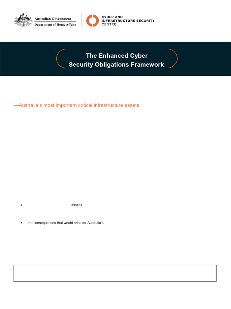 Cisc Factsheet Systems of National Significance Enhanced Cyber Security ...