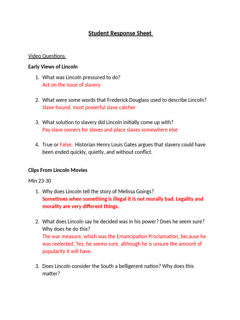 Investigatin Lincoln Videos and Movie - Complete | PDF | Abraham ...