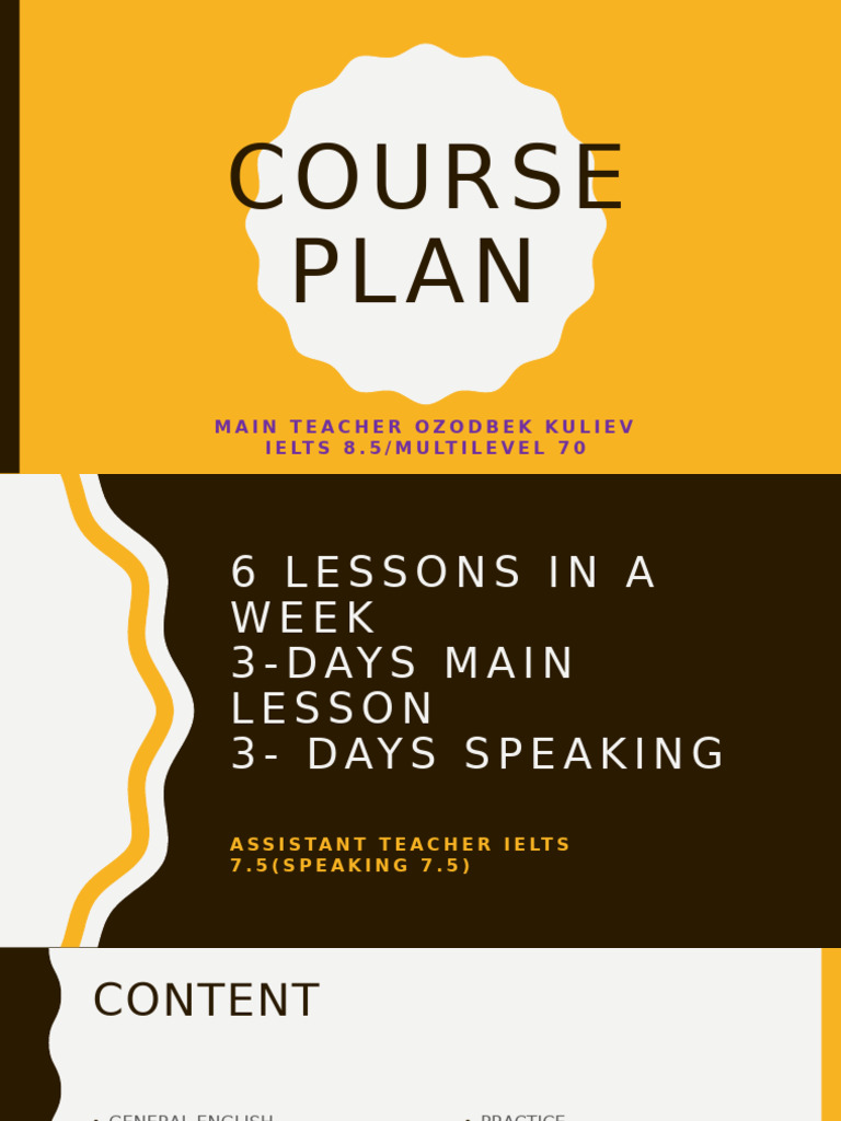Course Plan | PDF