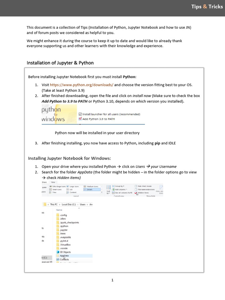 openSAP Pyhton1 TipsTrick | PDF | Directory (Computing) | Python (Programming Language)