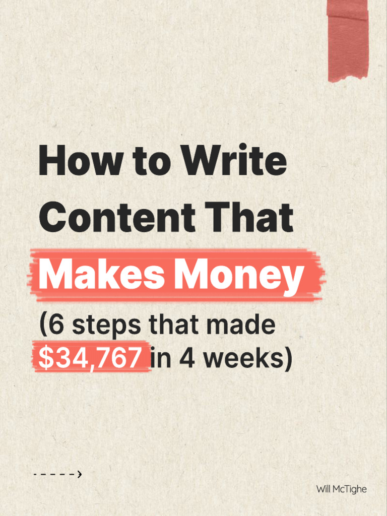 How To Write Content That Makes Money | PDF