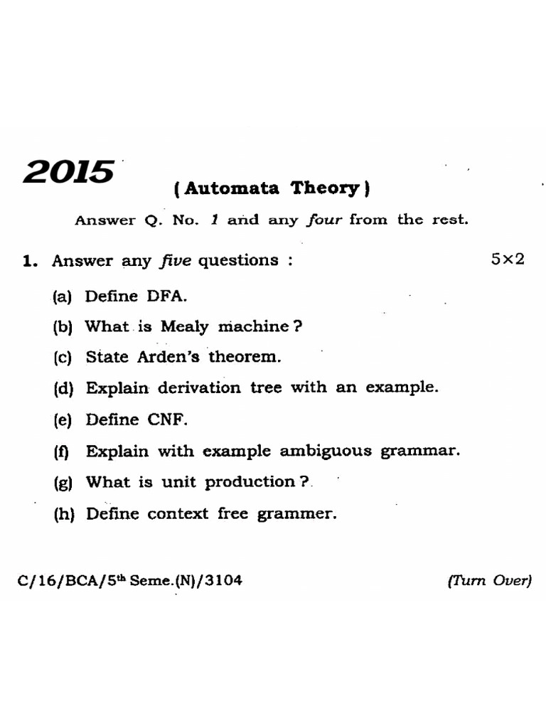 Automata | PDF | Theoretical Computer Science | Grammar