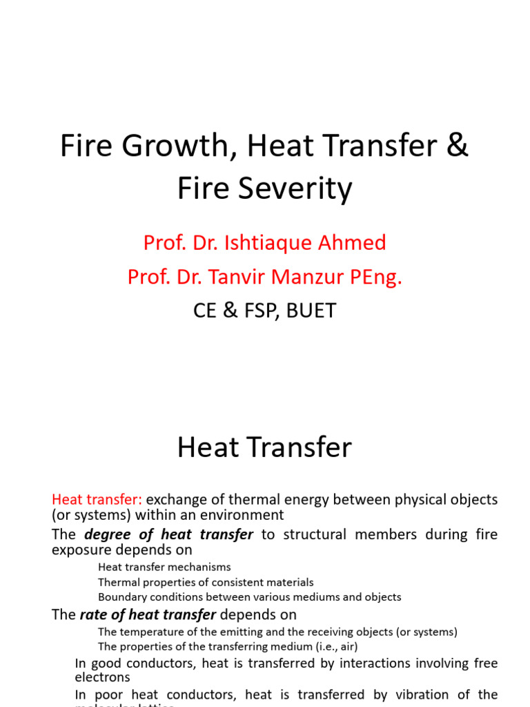 Fire Growth and Heat Transfer Dynamics | PDF | Heat Transfer | Combustion