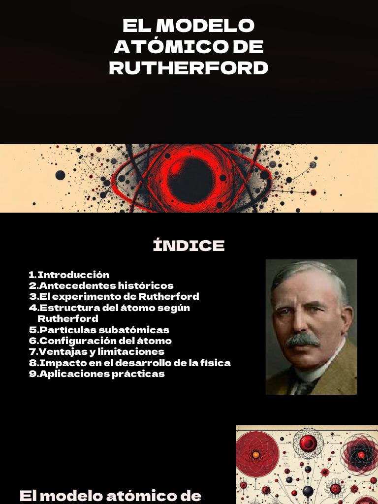 El Modelo Atomico de Rutherford | PDF | Núcleo atómico | Átomos