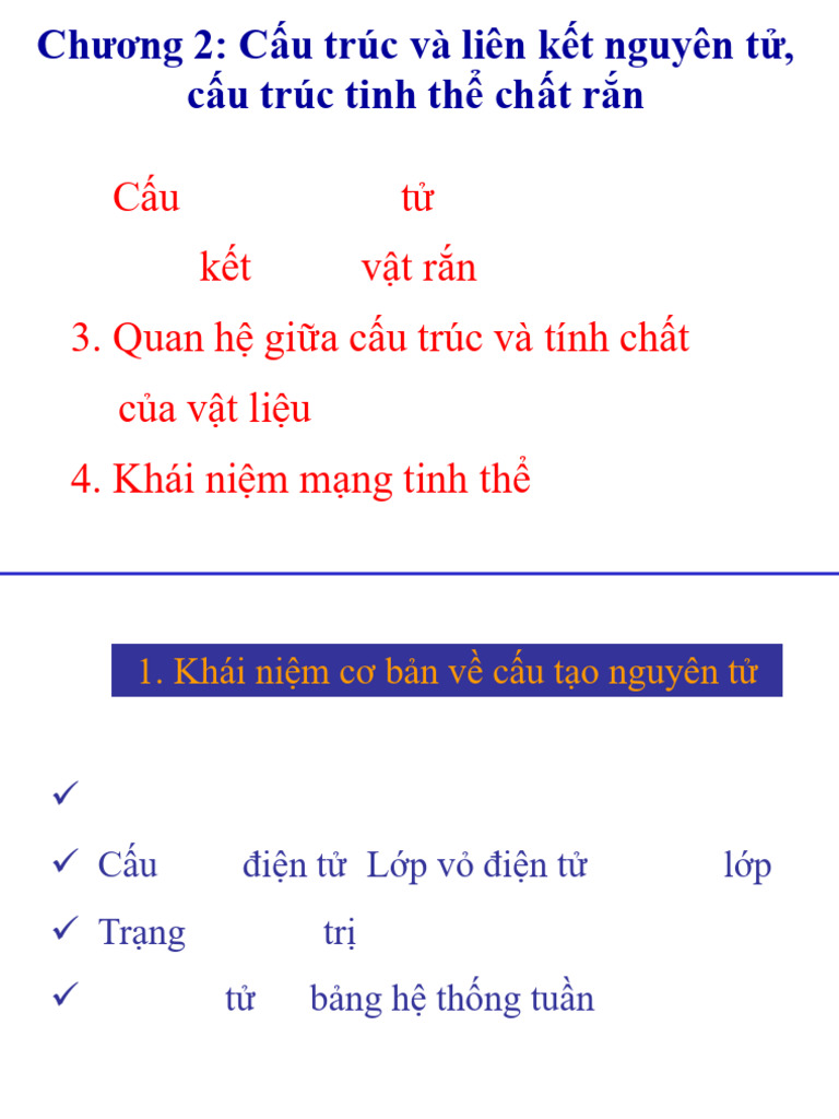 Lec 2 - Cau truc dien tu va lien ket | PDF