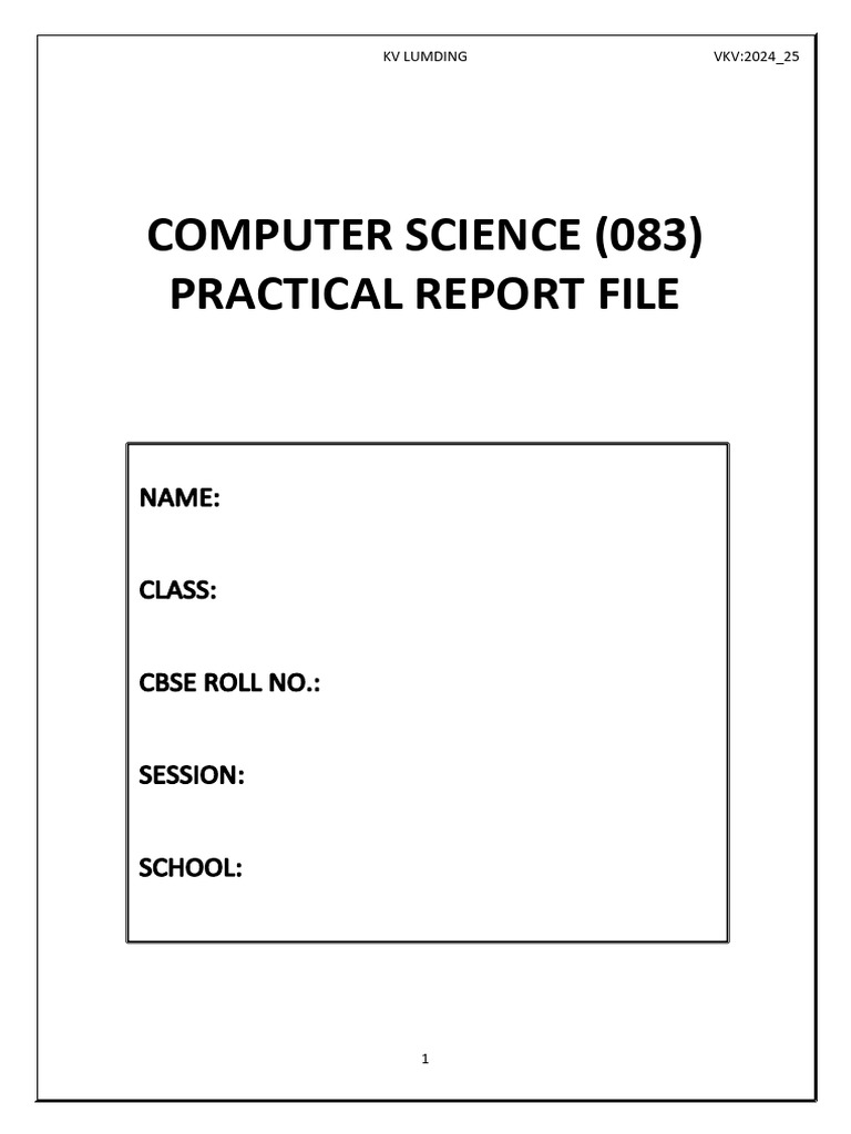 Solved Cs Practical List For Class Xii 2024 - 25 | PDF | Relational Database | Sql