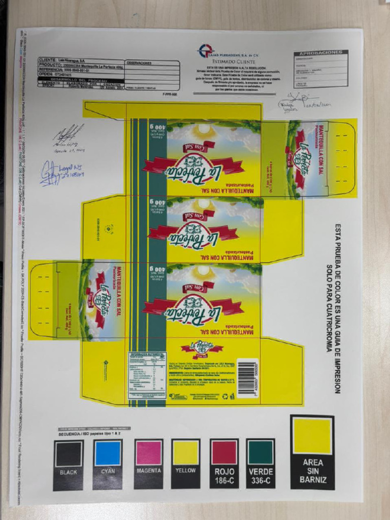 Cromalin Caja LP Mantequilla | PDF